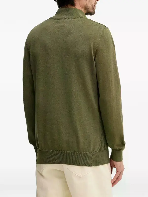 Barbour Zip Neck Sweater - Green