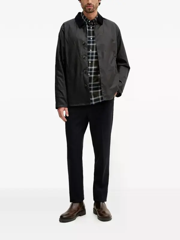 Barbour Short Lorden Corduroy-collar Jacket - Blue