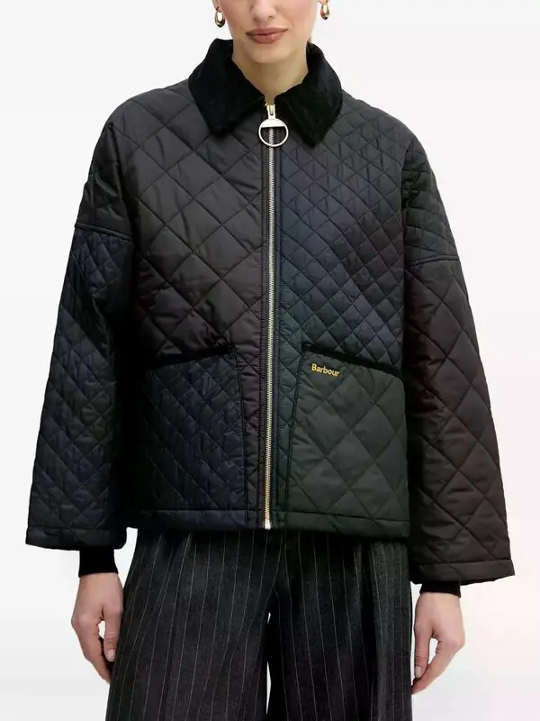 Barbour Danby Quilted Jacket With Corduroy Collar