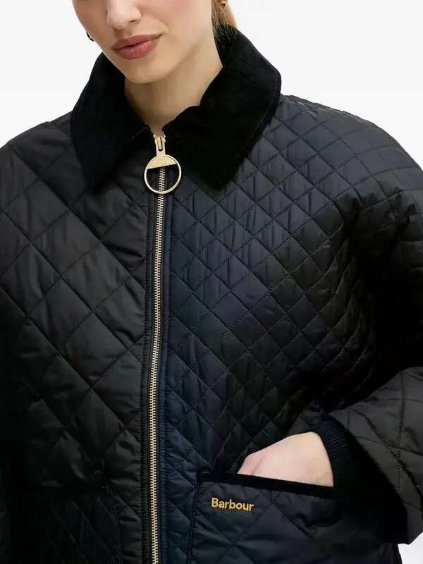 Barbour Danby Quilted Jacket With Corduroy Collar