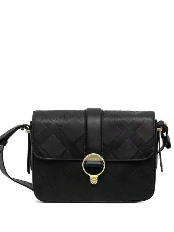 Barbour Debossed Buckle Cross Body Bag - Black