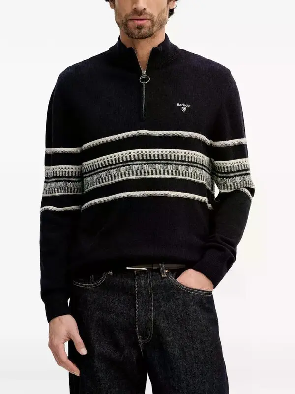 Barbour Kepwick Striped Half-zip Sweater