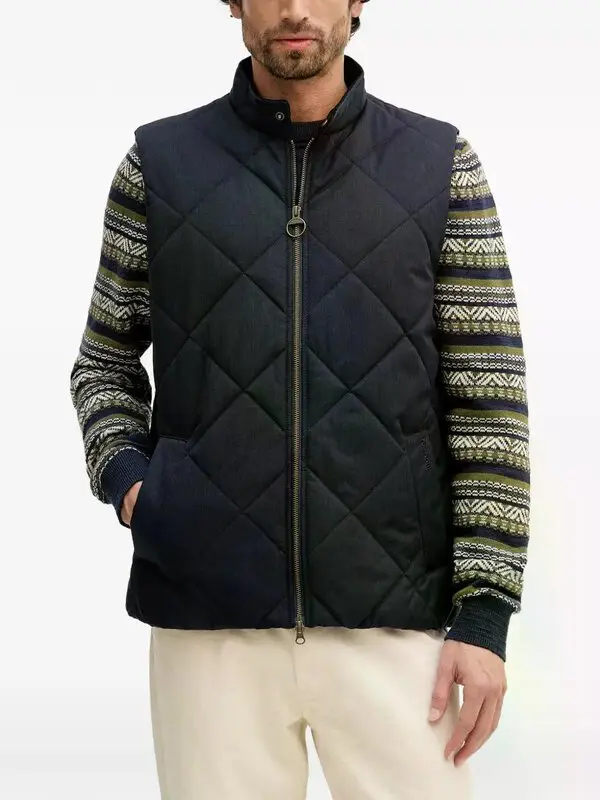 Barbour City Harrington Quilted Zip-up Gilet - Blue