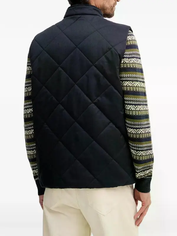 Barbour City Harrington Quilted Zip-up Gilet - Blue