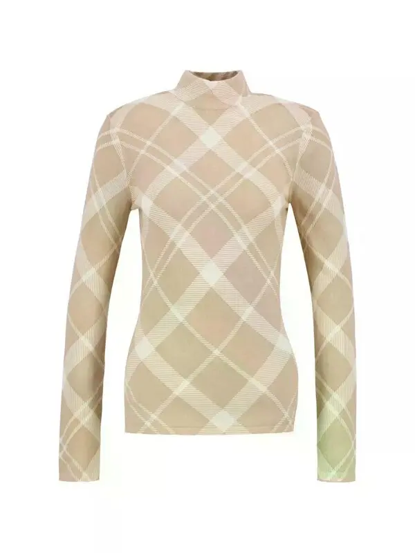 Barbour Savannah Argyle High-neck Top - Neutrals