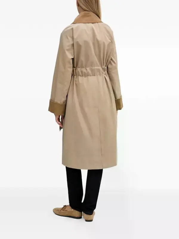 Barbour Corduroy-trim Belted Coat - Neutrals