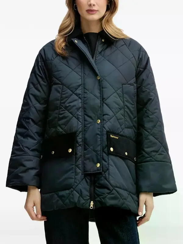 Barbour Quilted Jacket With Corduroy Pocket