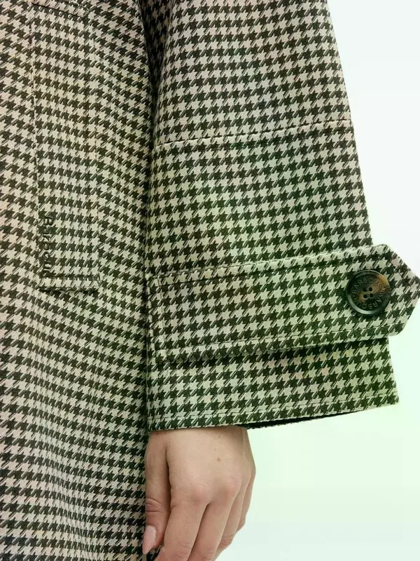 Barbour Kennedy Houndstooth Zip-up Coat