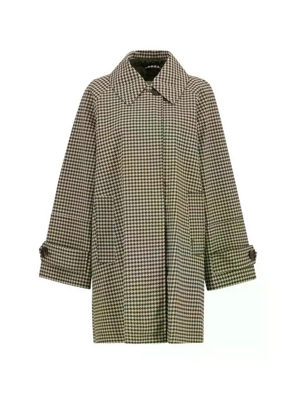 Barbour Kennedy Houndstooth Zip-up Coat