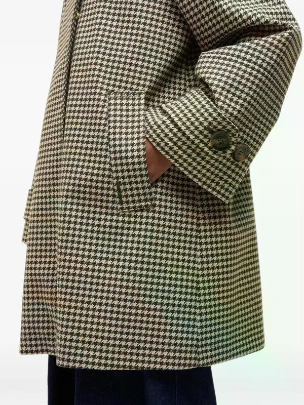 Barbour Kennedy Houndstooth Zip-up Coat