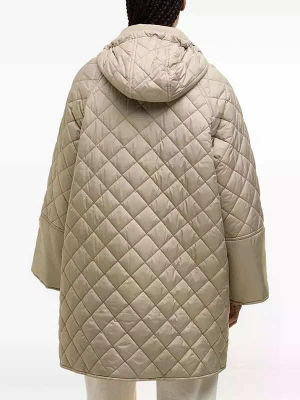 Barbour Cara Quilted Hooded Coat - Neutrals