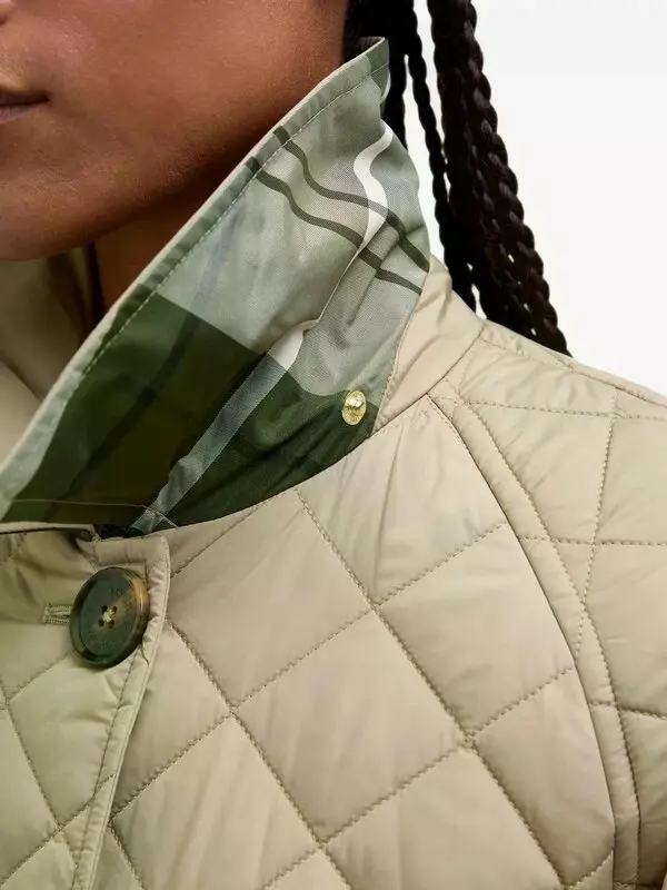 Barbour Cara Quilted Hooded Coat - Neutrals