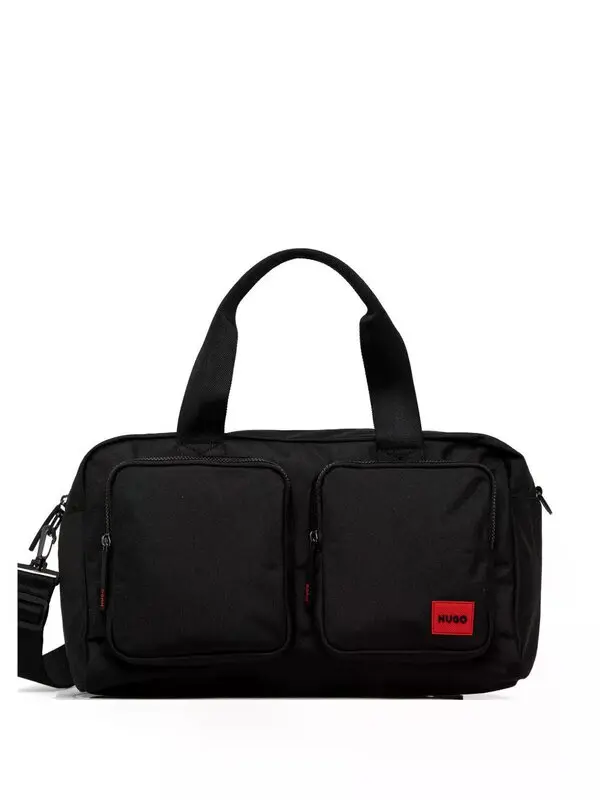 Hugo Zip Pockets Luggage Holdall - Black