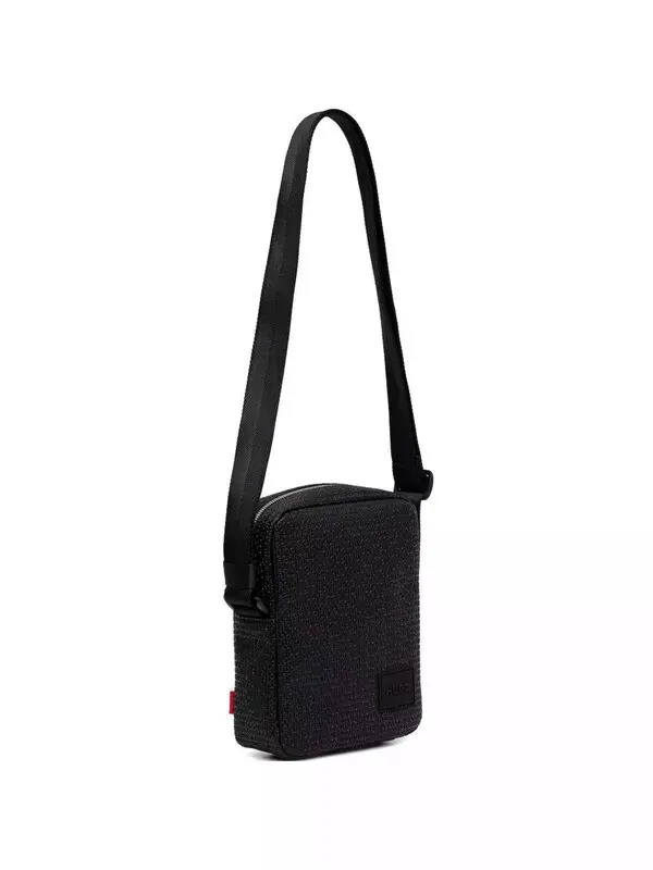Hugo Logo-embossed Shoulder Bag - Black