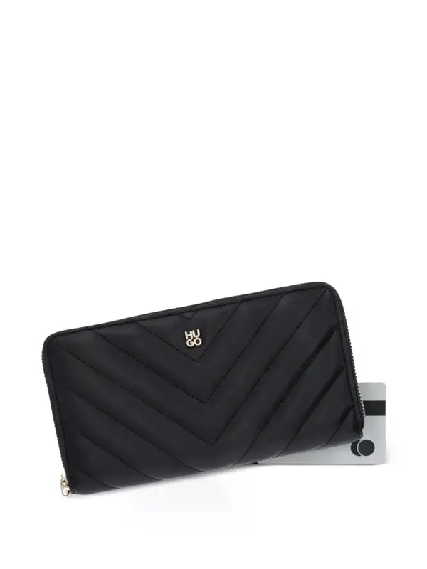 Hugo Chevron-pattern Zipped Wallet