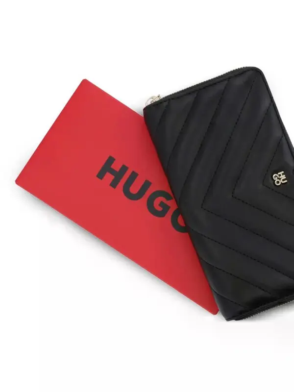 Hugo Chevron-pattern Zipped Wallet