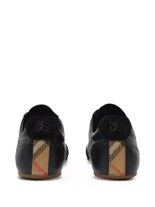 Burberry Leather Knight Runner Sneakers - Black
