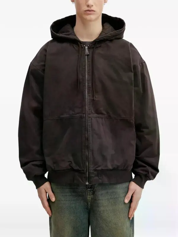 Adidas Hooded Zip Jacket - Brown