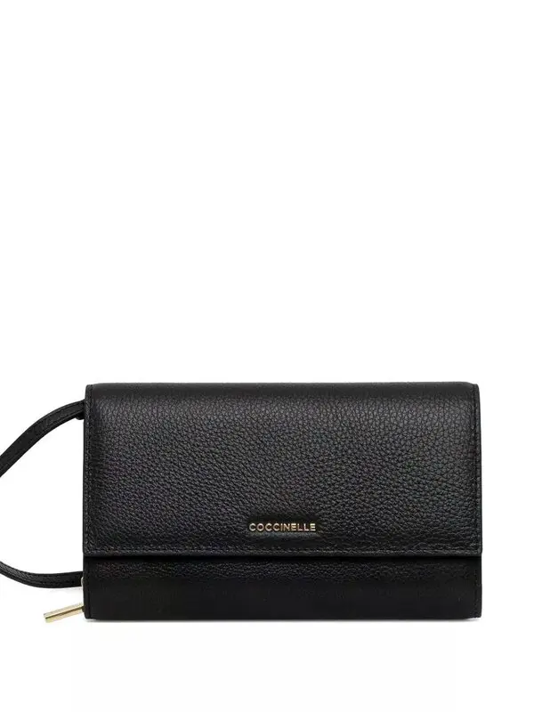 COCCINELLE Metallic Soft Wallet - Black
