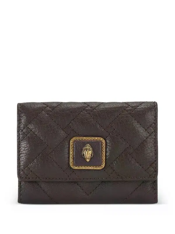 Kurt Geiger Quilted Leather Card Holder - Brown