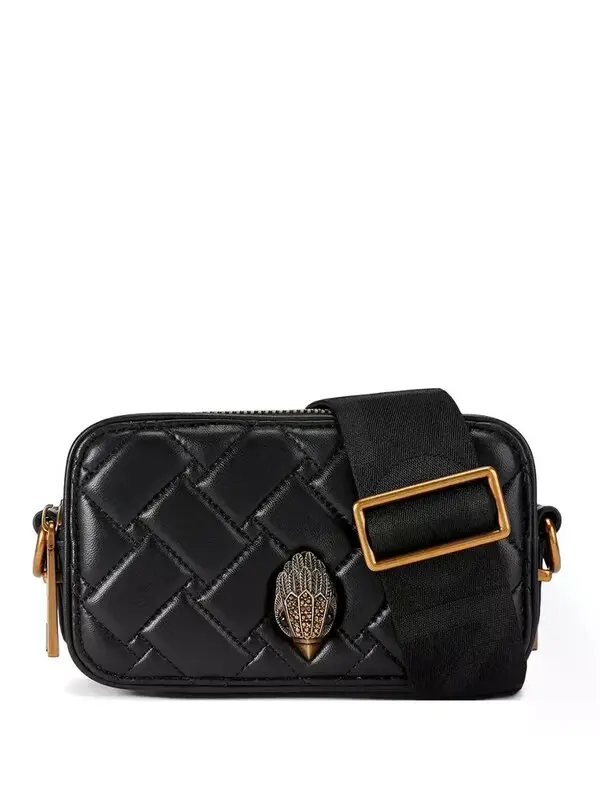 Kurt Geiger Quilted Cross Body Bag With Applique - Black