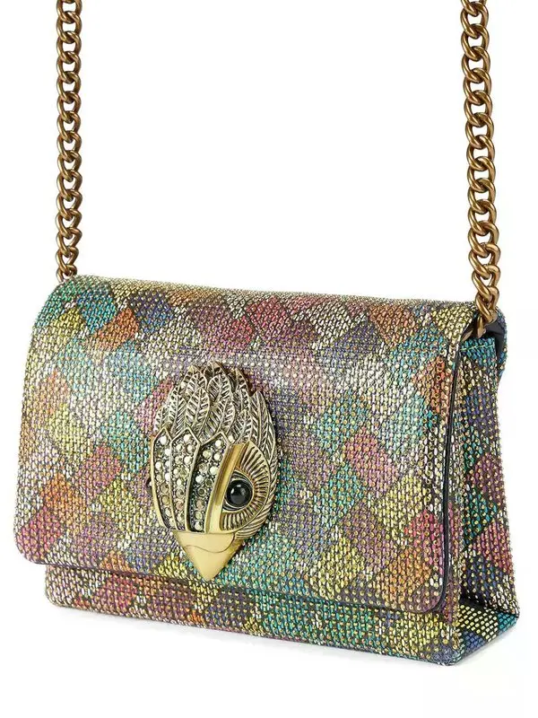 Kurt Geiger Glass-embellished Crossbody Bag - Blue