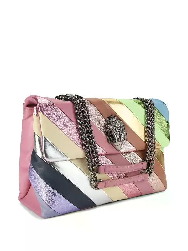 Kurt Geiger Stripes-embellished Shoulder Bag - Pink