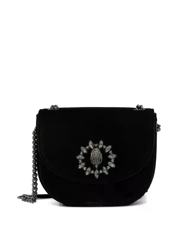 Kurt Geiger Velvet Shoulder Bag - Black