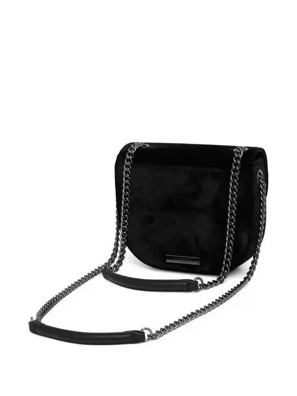 Kurt Geiger Velvet Shoulder Bag - Black
