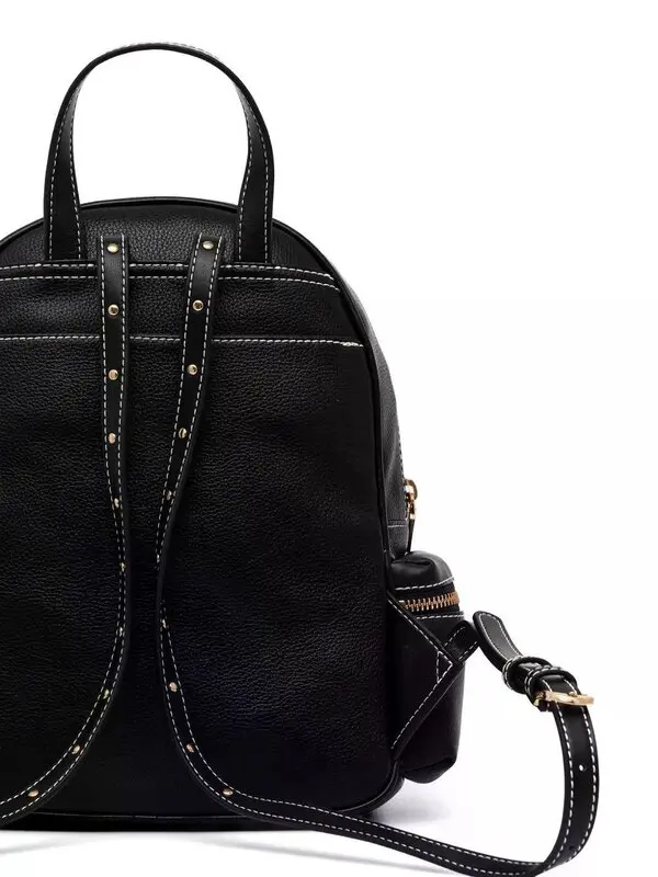 Liu Jo Topstitch Zip Backpack - Black