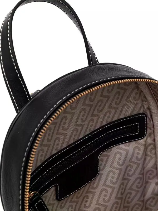 Liu Jo Topstitch Zip Backpack - Black