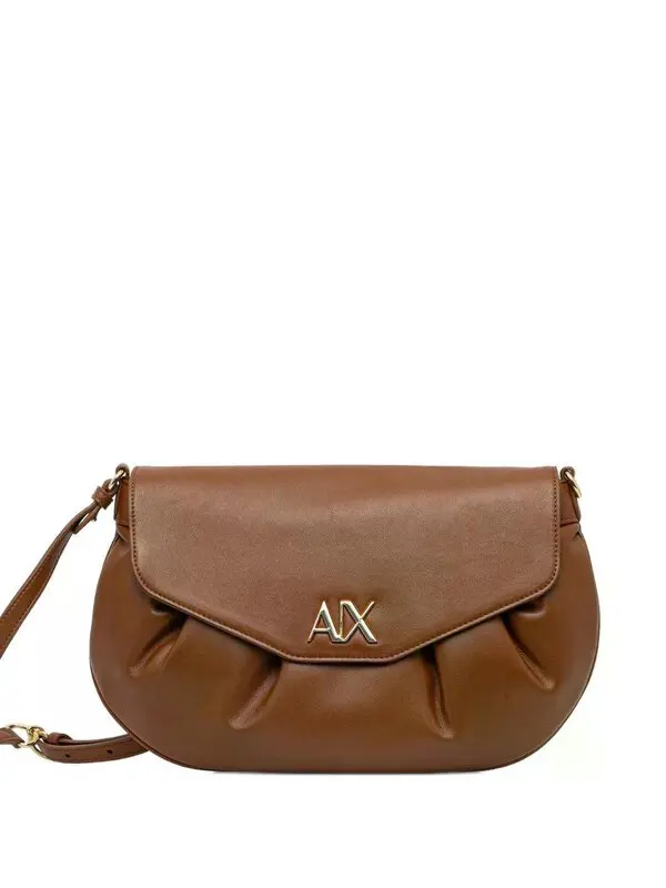 Armani Exchange Gathered-effect Cross-body Bag - Brown