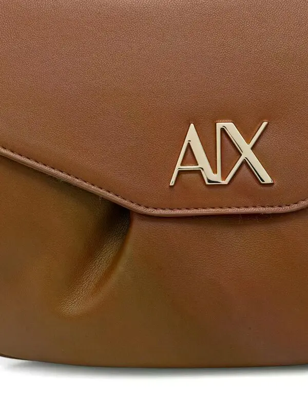 Armani Exchange Gathered-effect Cross-body Bag - Brown