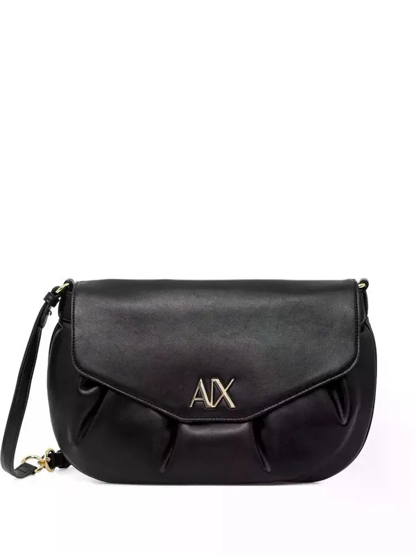 Armani Exchange Gathered-effect Cross-body Bag - Black