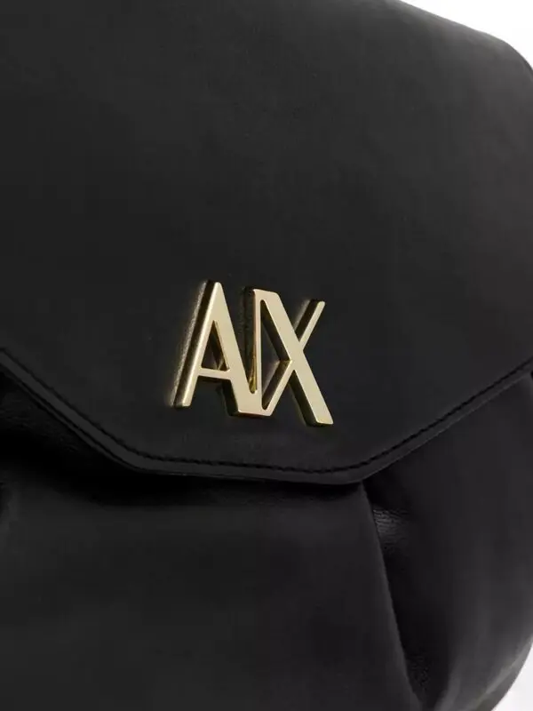 Armani Exchange Gathered-effect Cross-body Bag - Black