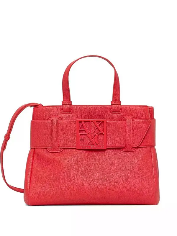 Armani Exchange Belt-detail Tote - Red