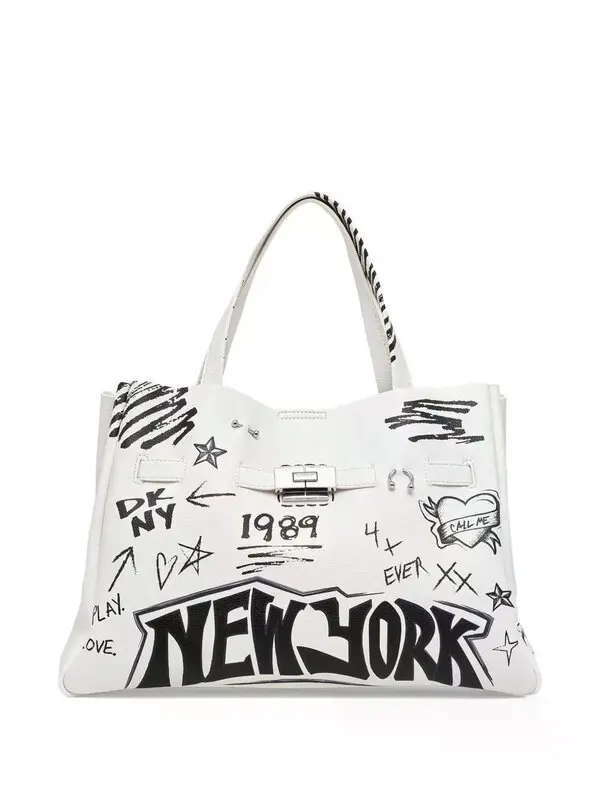Dkny Graffiti-print Tote Bag