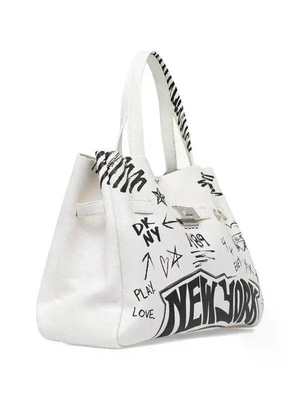 Dkny Graffiti-print Tote Bag