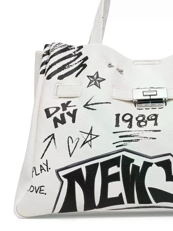 Dkny Graffiti-print Tote Bag
