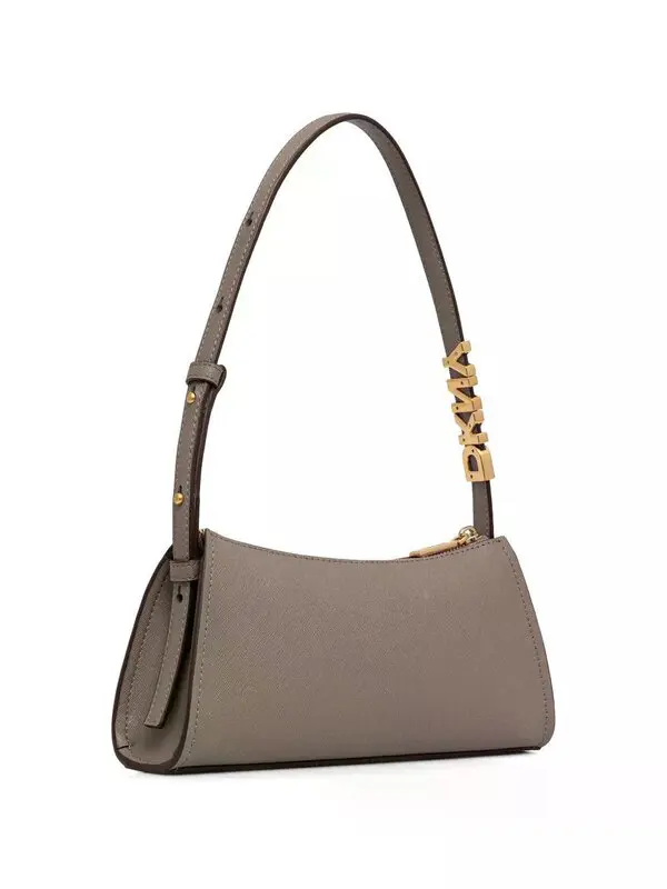 Dkny Logo-plaque Shoulder Bag - Grey