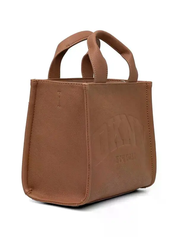 Dkny Logo-embossed Tote - Brown