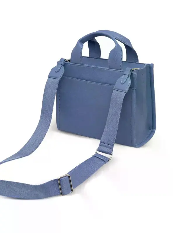 Dkny Logo-embossed Charm Tote Bag - Blue