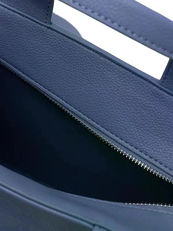 Dkny Logo-embossed Charm Tote Bag - Blue