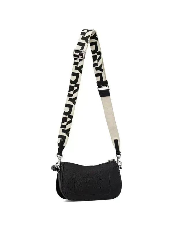 Dkny Logo-plaque Shoulder Bag - Black