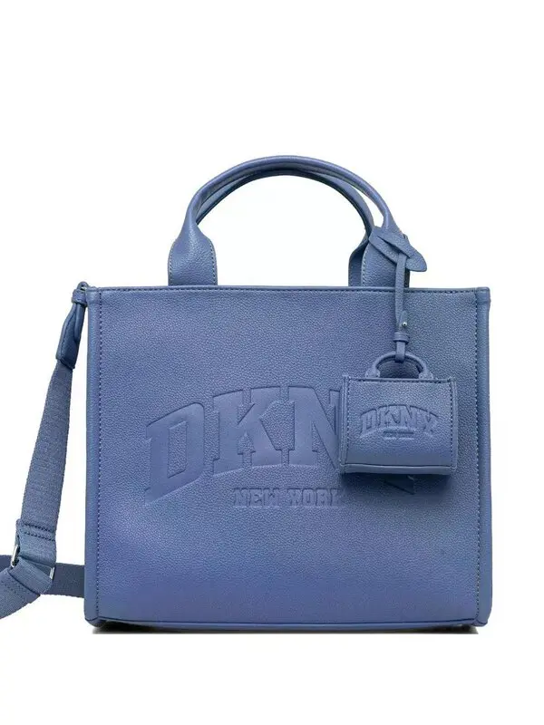 Dkny Logo-embossed Charm Tote Bag