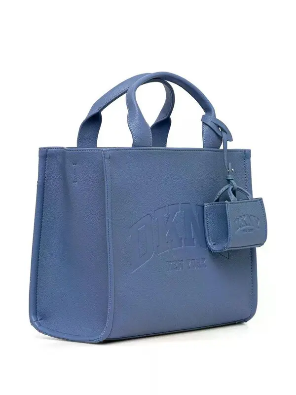 Dkny Logo-embossed Charm Tote Bag