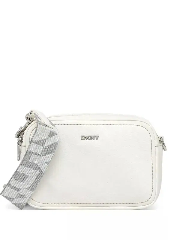 Dkny Logo-plaque Crossbody Bag - White