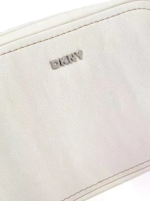 Dkny Logo-plaque Crossbody Bag - White