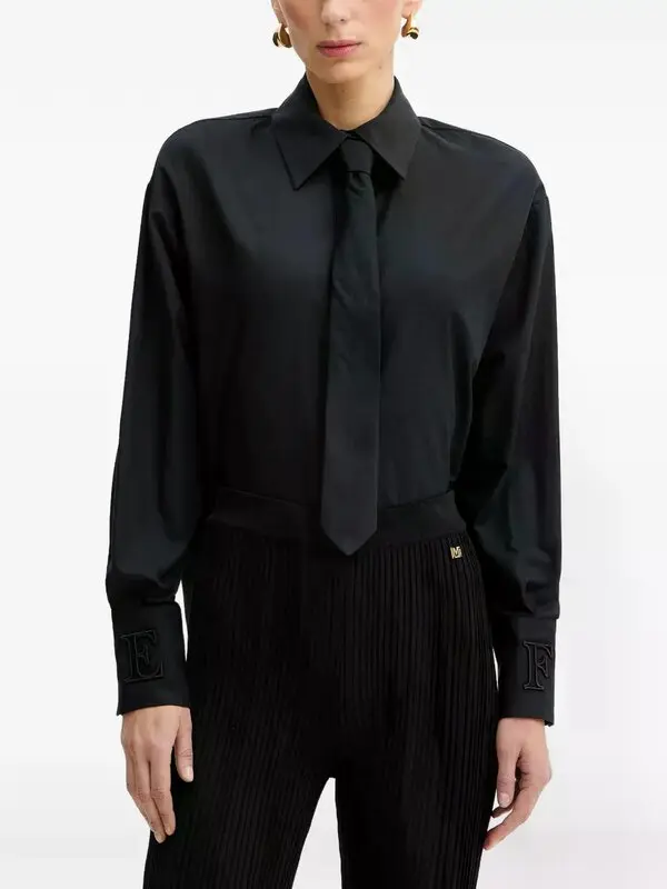 Elisabetta Franchi Tie-detail Shirt - Black
