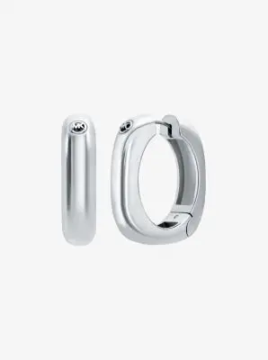 Michael Kors Square Hoop Earrings - Silver